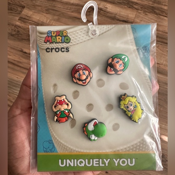 CROCS | Accessories | Super Mario Crocs Jibbitz Set Of 5 Mario Luigi ...
